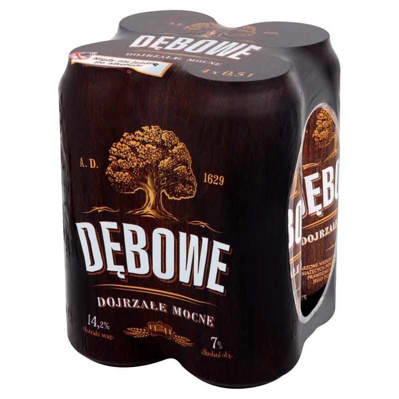 4x Piwo Dębowe puszka 500ml